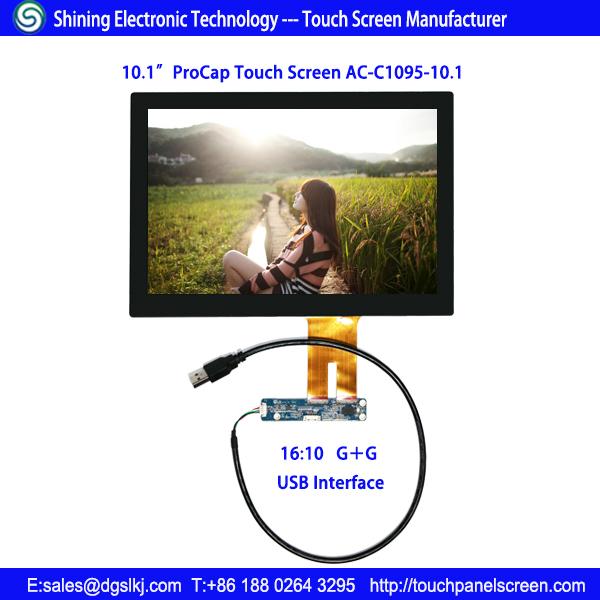 10.1 Inch Industrial Touch Screen Capacitive ITO Cover Glass ILITEK2302 IC