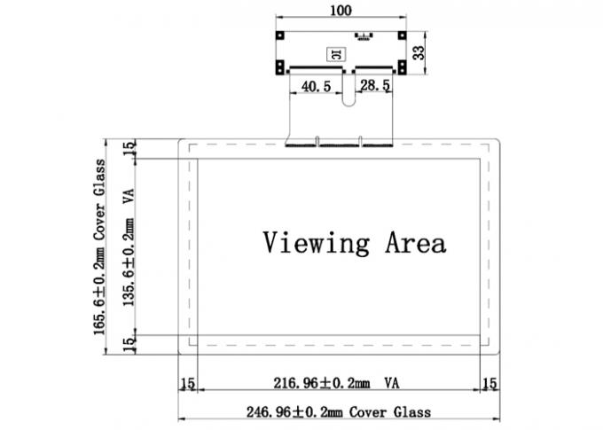 10.1 Inch 10 Point GFF Touch Panel Monitor Capacitive With EETI Controller